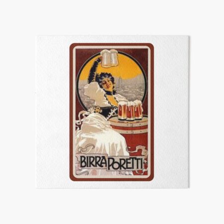 "Vintage Italian Beer Advertisement - Birra Poretti" Art Board Print ...