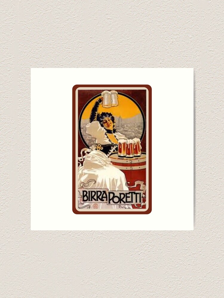 "Vintage Italian Beer Advertisement - Birra Poretti" Art Print for Sale ...