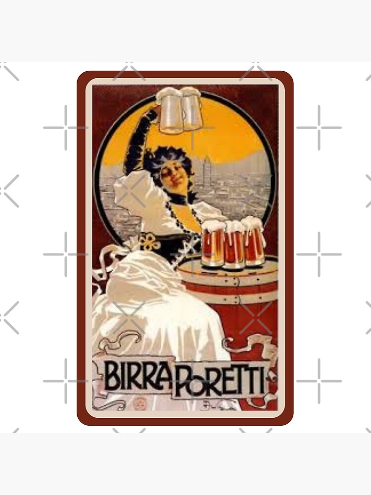 "Vintage Italian Beer Advertisement - Birra Poretti" Poster by UN ...