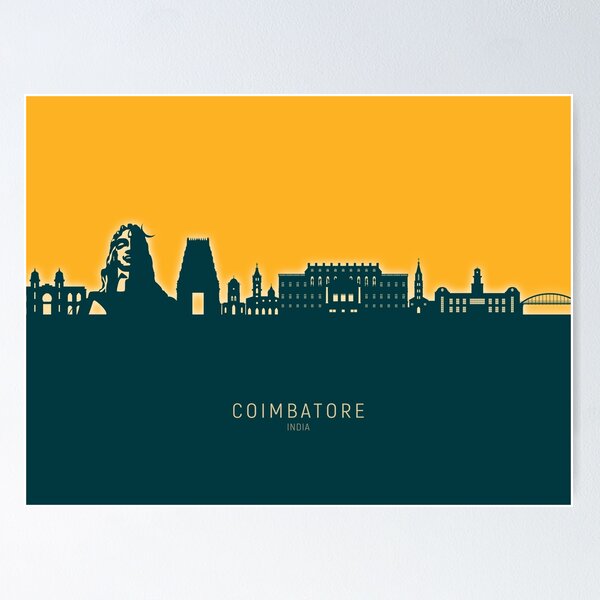 "Coimbatore Skyline India" Poster for Sale by MICHAEL TOMPSETT | Redbubble