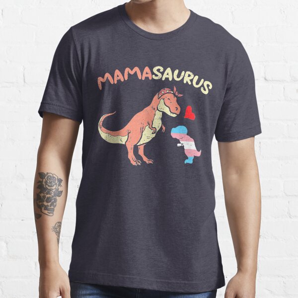 "Womens Mamasaurus Transgender Trex Trans Pride Dino Flag Mom" T-shirt ...