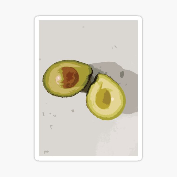 "Watercolor Avocado Drawing" Sticker by ZESTkick | Redbubble