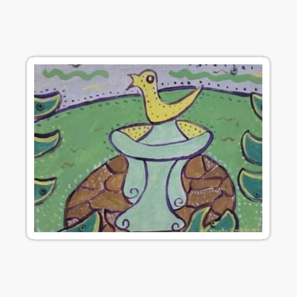"Bird bath" Sticker for Sale by CharlieDingler | Redbubble