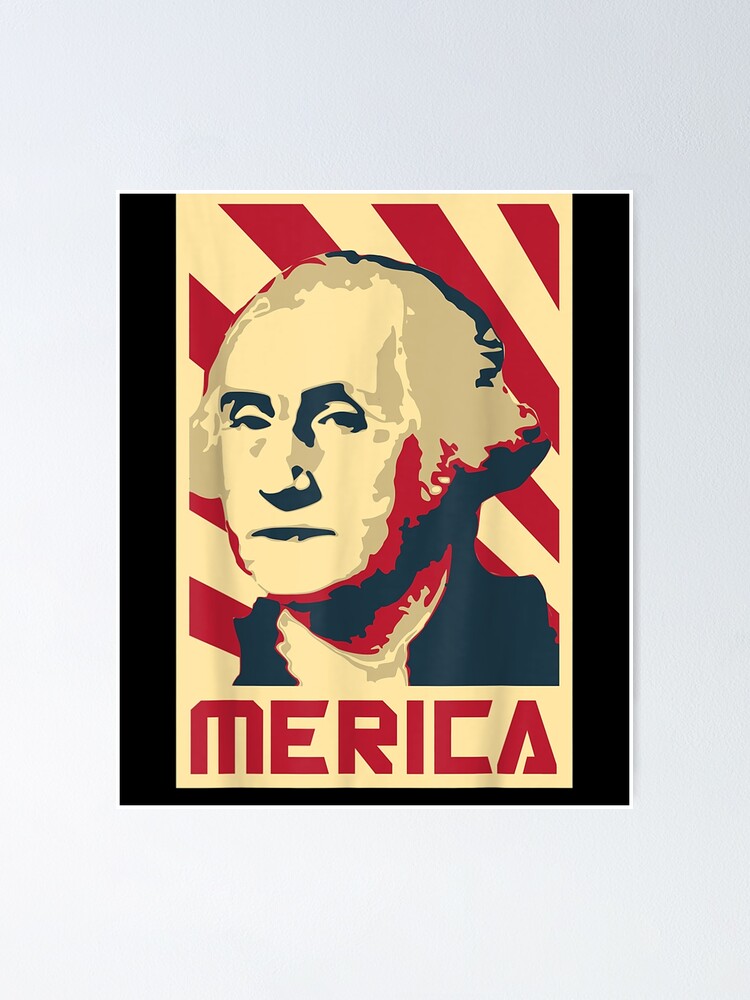 "George Washington Merica Retro Propaganda" Poster for Sale by tolivia ...