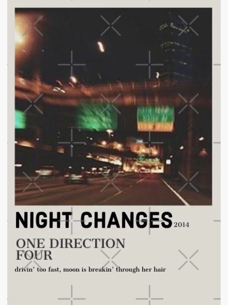 "one direction--night changes poster" Sticker for Sale by the-riles ...