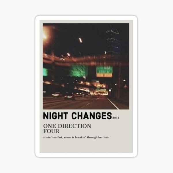 "one direction--night changes poster" Sticker for Sale by the-riles ...