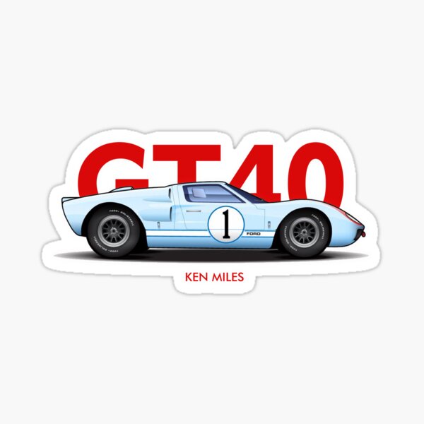 "High Performance Endurance GT40" Sticker for Sale by monochromestar ...