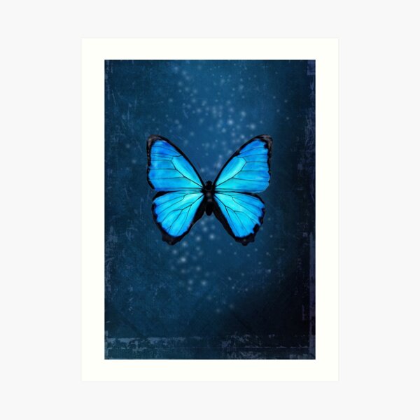 "Mariposa Azul - Blue Butterfly" Art Print for Sale by cherylcaseyart ...