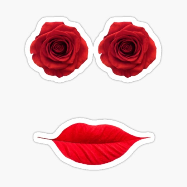 " Portrait with blooming eyes and leaf mouth" Sticker for Sale by ...