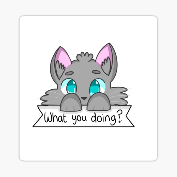"Curious cat" Sticker by Ck-productions | Redbubble
