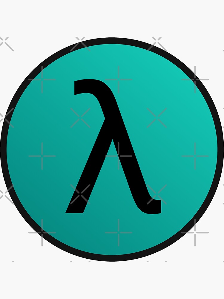 "Lambda Circle Teal" Sticker for Sale by arctide | Redbubble
