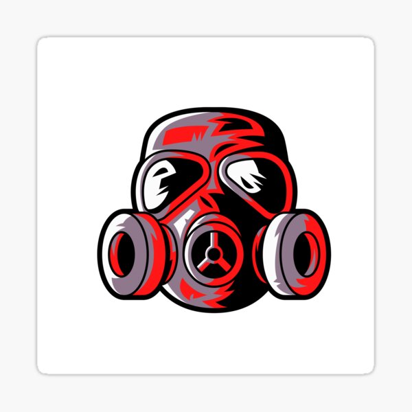 "Gas mask" Sticker for Sale by Jnwodo | Redbubble