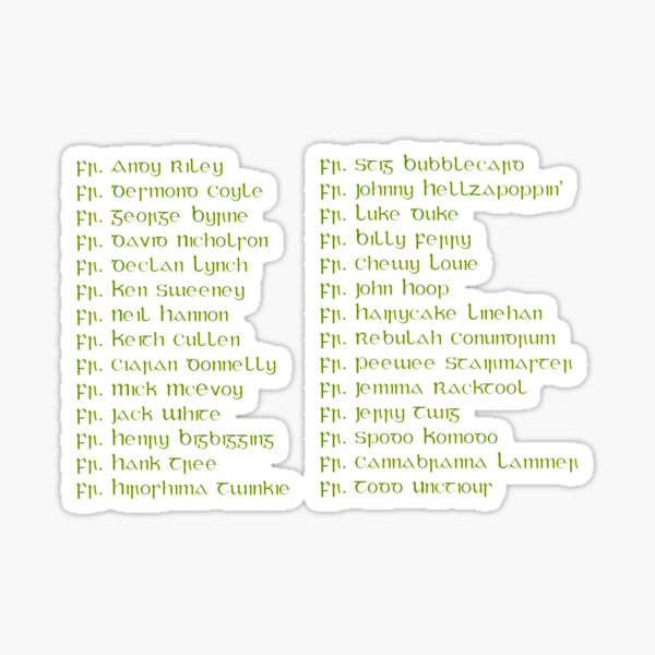 "Fr Spodo Komodo, Fr..." Sticker for Sale by LordNeckbeard | Redbubble