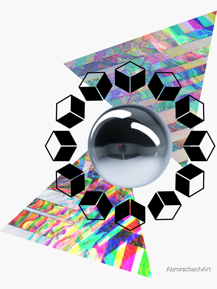 "8th Dimension" Sticker for Sale by AbrorschachArt | Redbubble