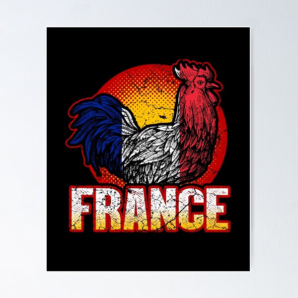 "Gallic rooster with French flag" Poster by Mila1946 | Redbubble
