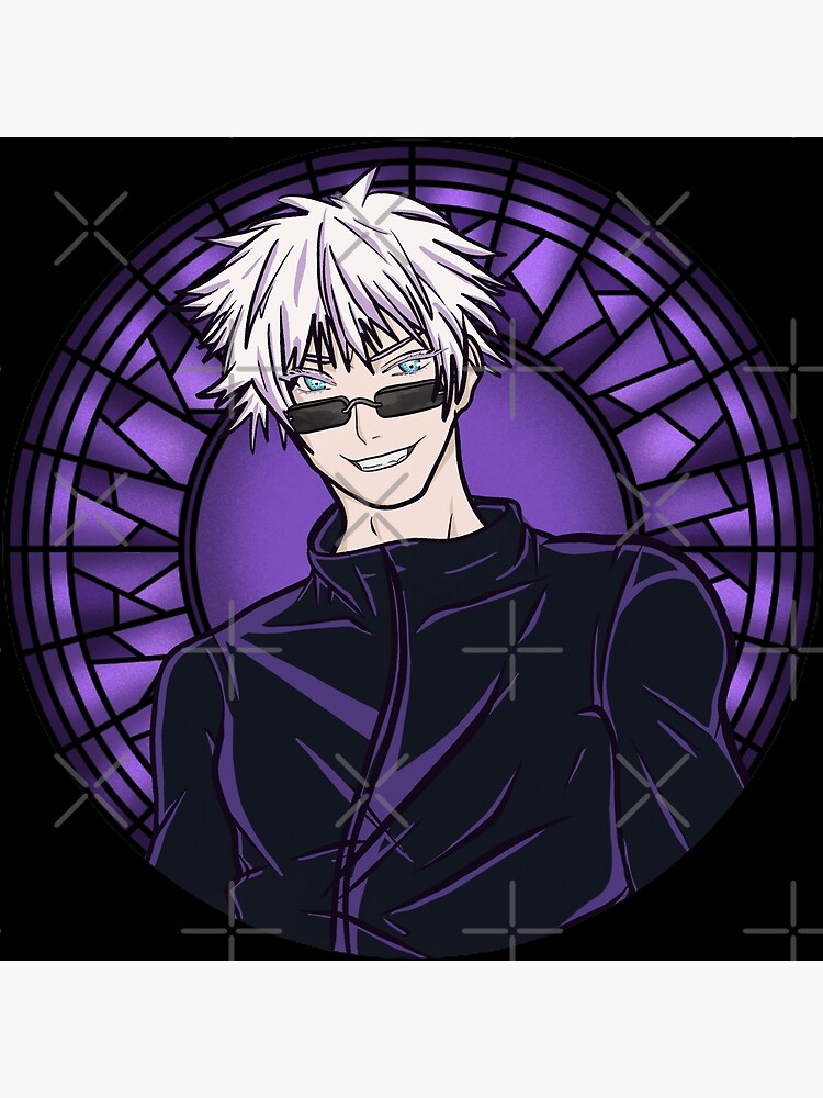 "Satoru Gojo from Jujutsu Kaisen Stained Glass Original Artwork" Poster ...