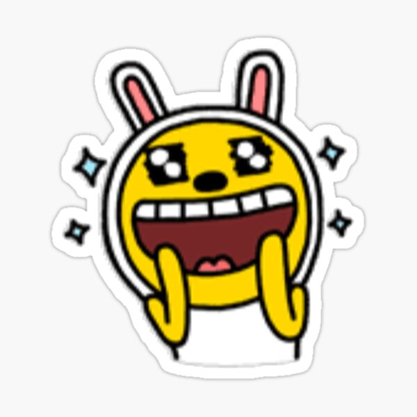 "KakaoTalk Friends Muzi (Ecstatic)" Sticker for Sale by icdeadpixels ...