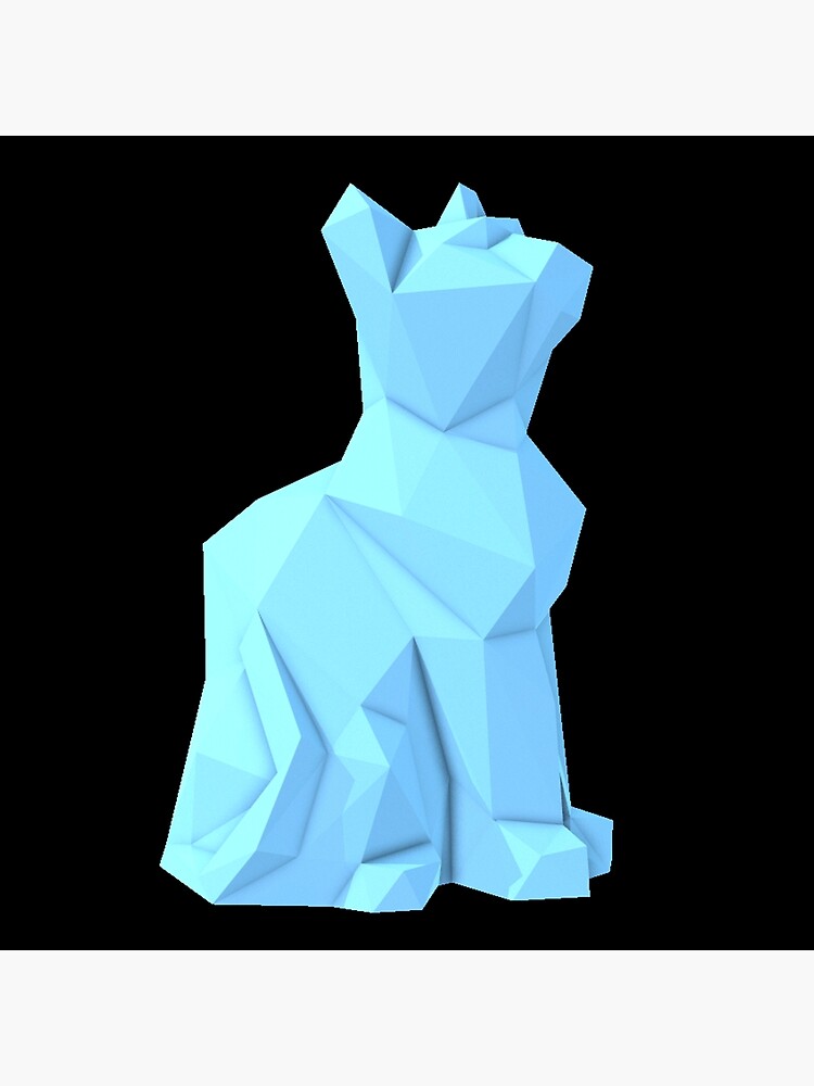 "Low Poly Cat" Poster by ToughBunnyArt | Redbubble