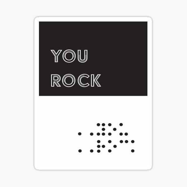 "You Rock" Sticker for Sale by IndeOandM | Redbubble