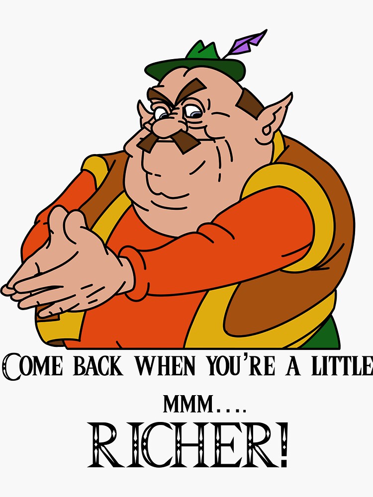 "Morshu Richer" Sticker for Sale by artninjaguy | Redbubble