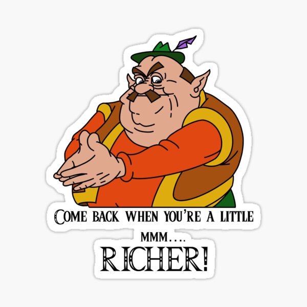 "Morshu Richer" Sticker for Sale by artninjaguy | Redbubble