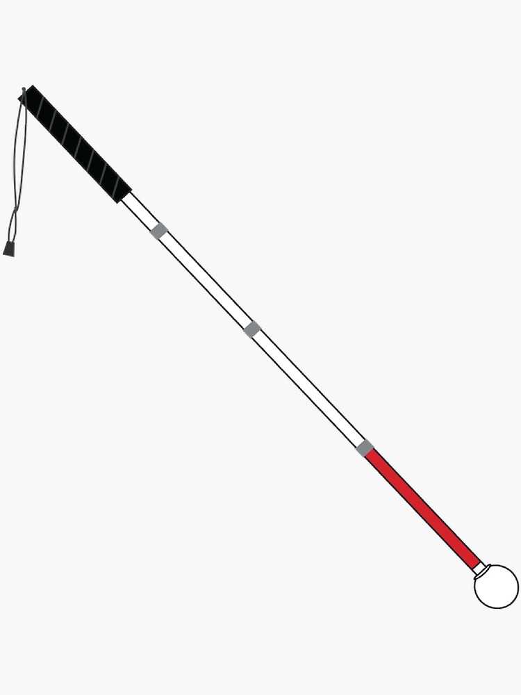 "Long White Cane" Sticker for Sale by IndeOandM | Redbubble