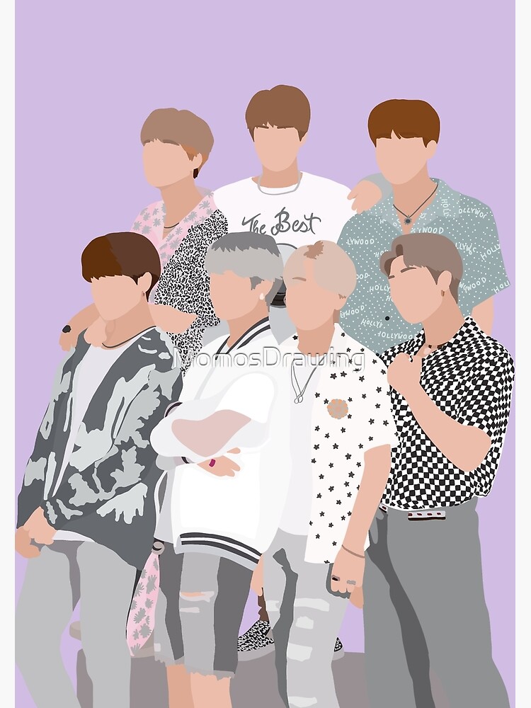"BTS - group" Poster by MomosDrawing | Redbubble