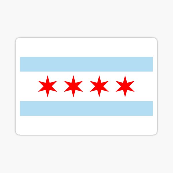 "Chicago City flag" Sticker for Sale by Tangoflow | Redbubble