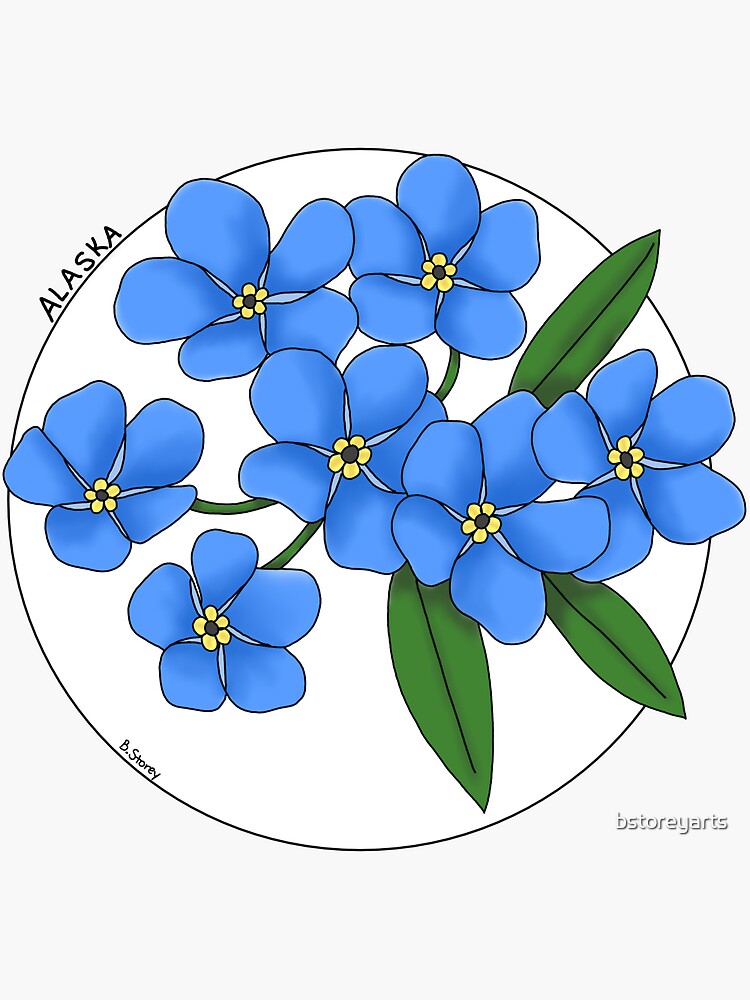 "Alaska State Flower" Sticker for Sale by bstoreyarts | Redbubble