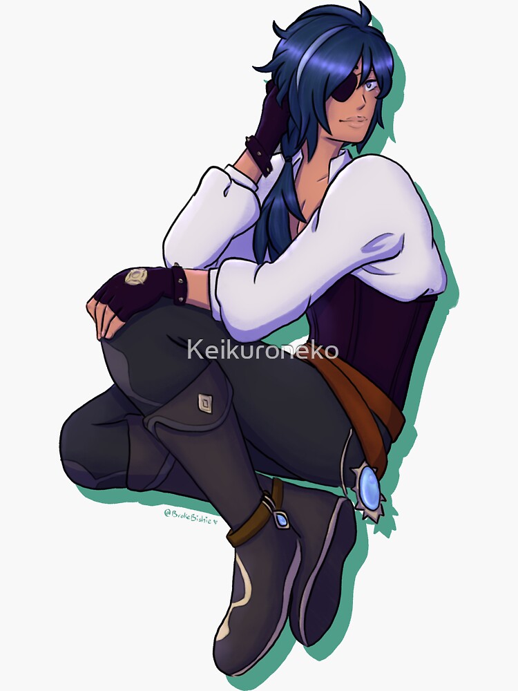 "Kaeya" Sticker for Sale by Keikuroneko | Redbubble