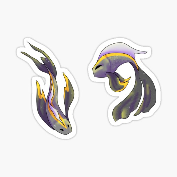 "Demi Non-Binary Pride Fish" Sticker for Sale by RavenDawns | Redbubble
