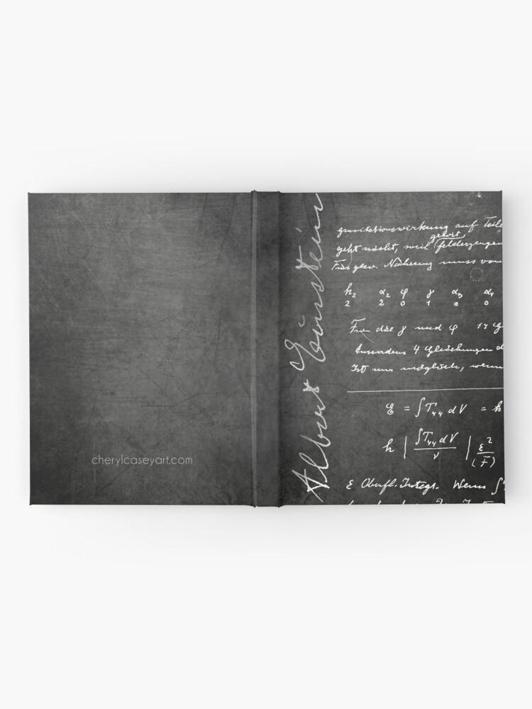 "Albert Einstein notes" Hardcover Journal for Sale by cherylcaseyart ...