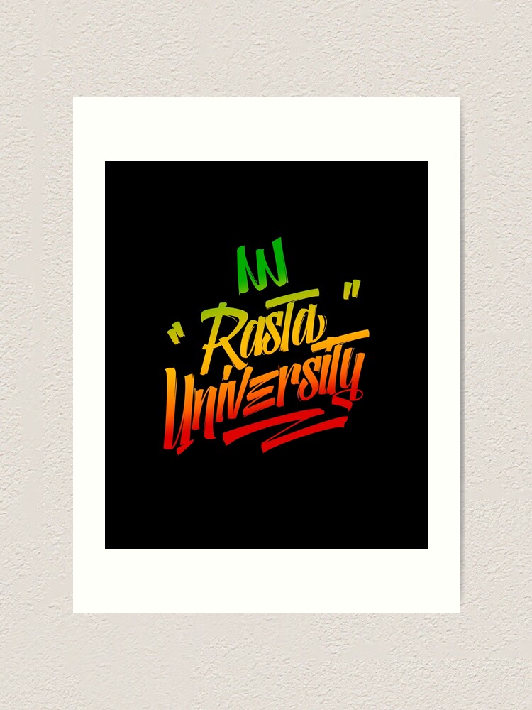 "Rasta University Graffiti Tag Style Rasta Colors Reggae" Art Print for ...