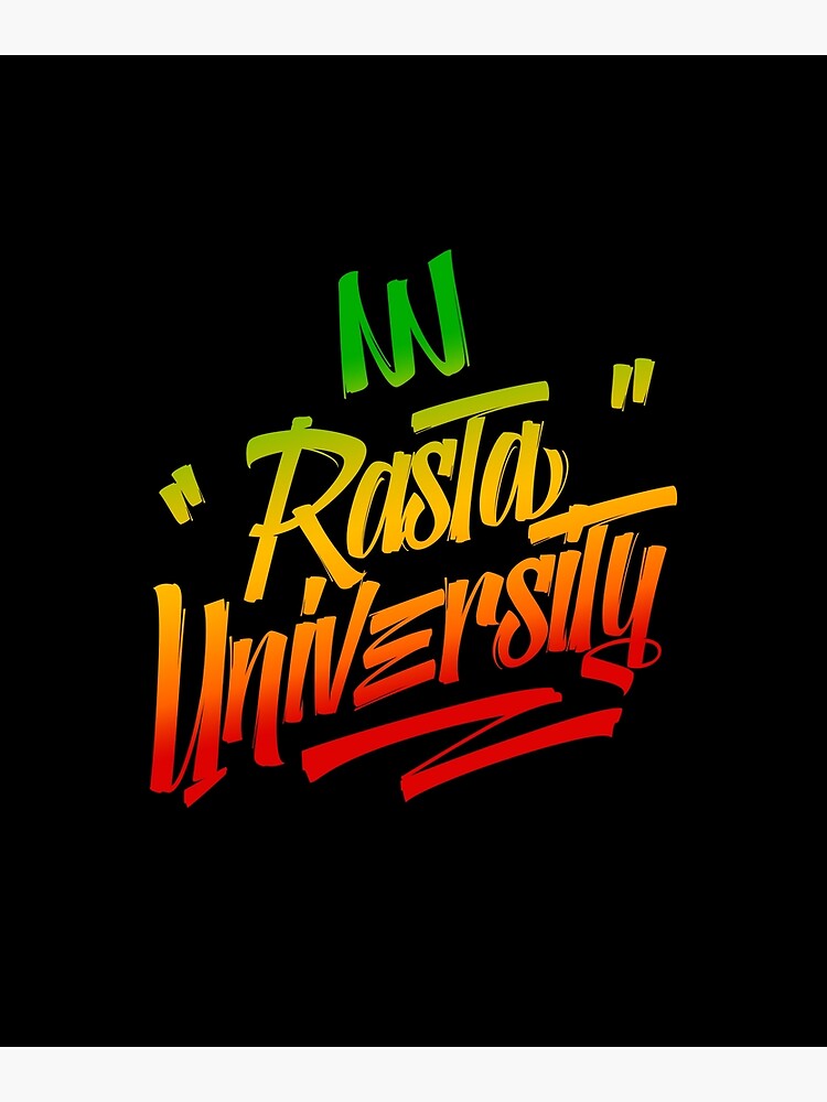 "Rasta University Graffiti Tag Style Rasta Colors Reggae" Art Print for ...