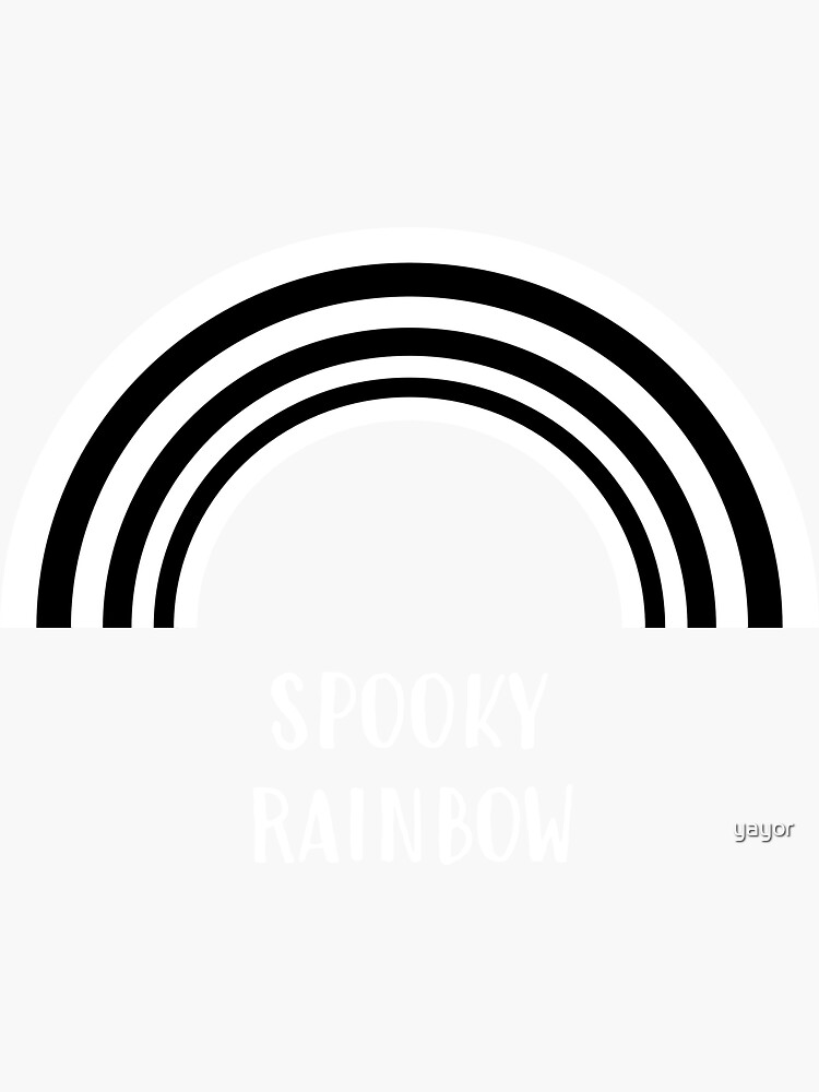 "Spooky rainbow" Sticker by yayor | Redbubble