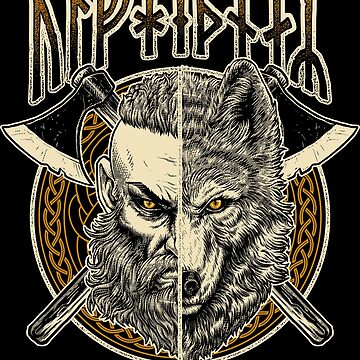 "Ulfhednar Viking Wolf Pagan Warrior Ulfhedinn Norse Futhark Runes ...