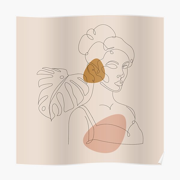 "Classy Women line art, Classy Female line art" Poster by DaimyArt ...