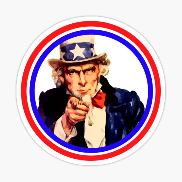 "Uncle Sam" Sticker for Sale by artistoutfitter | Redbubble