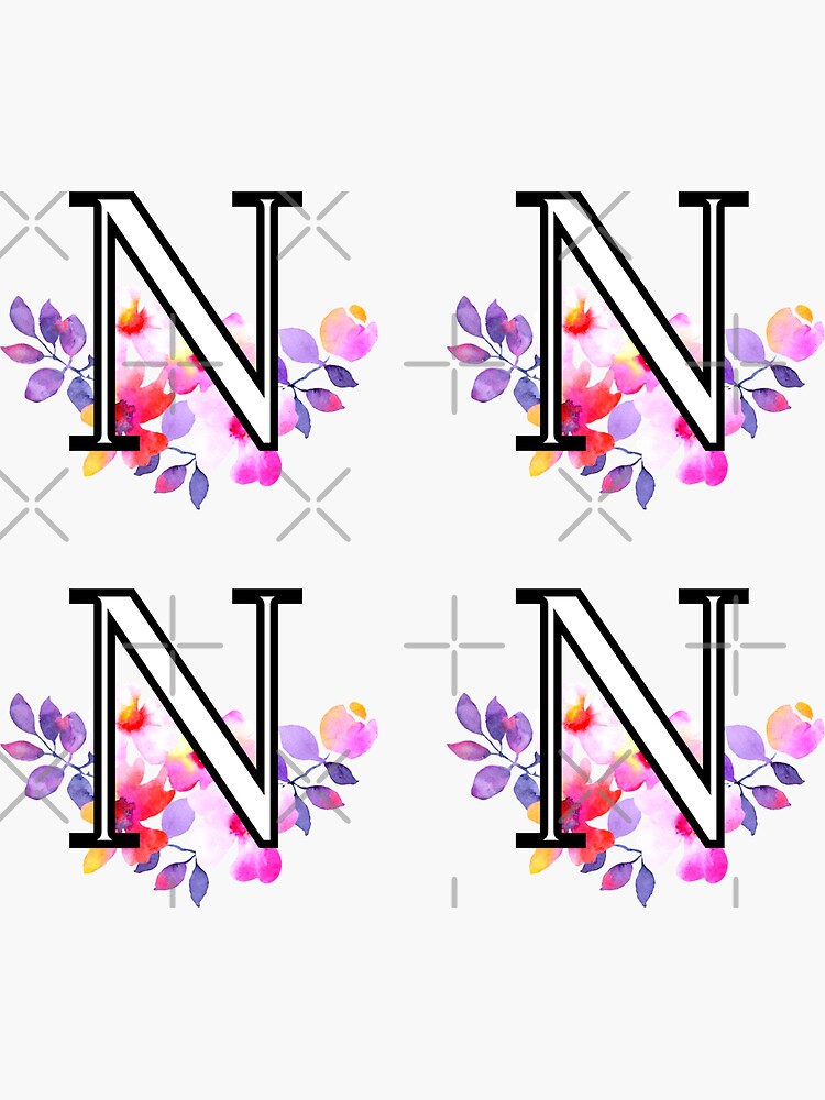 "English Alphabets Black Font Letters N" Sticker for Sale by C-Evolve ...