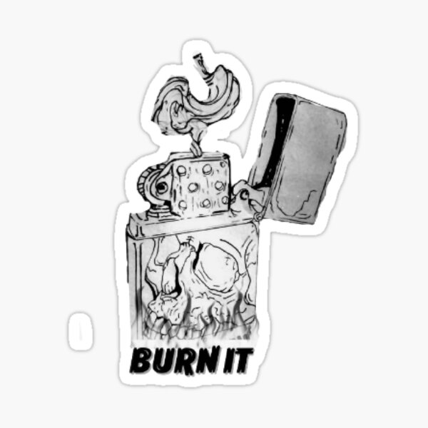 "burn it shirt Calcifer Sticker honk if swag Sticker Flaming " Sticker ...