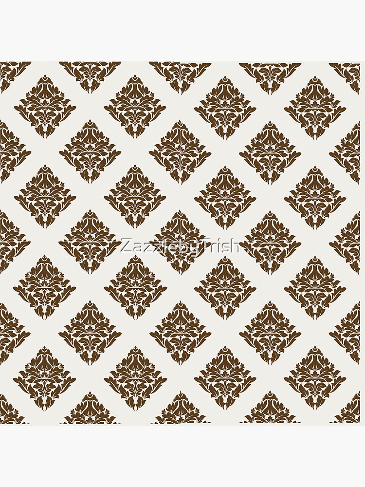 "Brown Motif Pattern on Pastel Base" Sticker for Sale by JoiAai | Redbubble