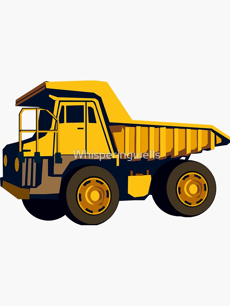 "DUMP TRUCK" Sticker for Sale by Whisperingwells | Redbubble