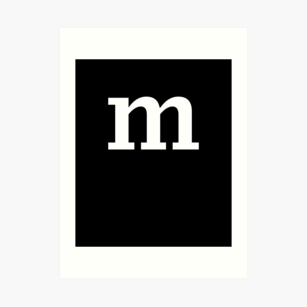 "Letter M Lower Case m Alphabet" Art Print by Usoubmaster | Redbubble