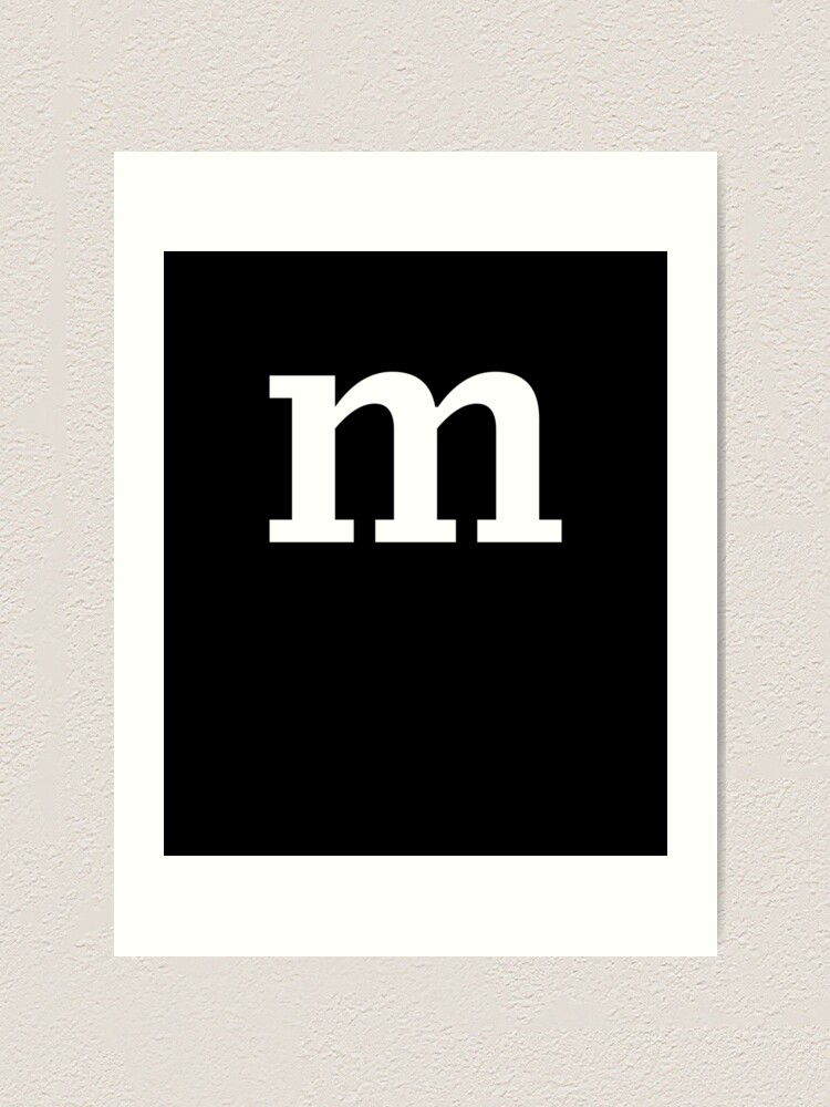 "Letter M Lower Case m Alphabet" Art Print by Usoubmaster | Redbubble
