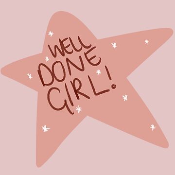 "Well Done Girl Star in Pink" Greeting Card for Sale by bethanderson ...
