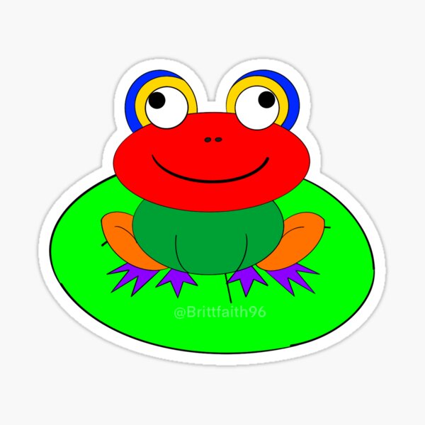 "Rainbow Frog" Sticker by brittfaith96 | Redbubble