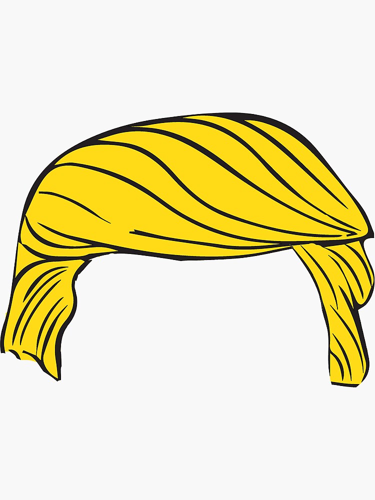 "Trump hair" Sticker for Sale by mikecraft | Redbubble