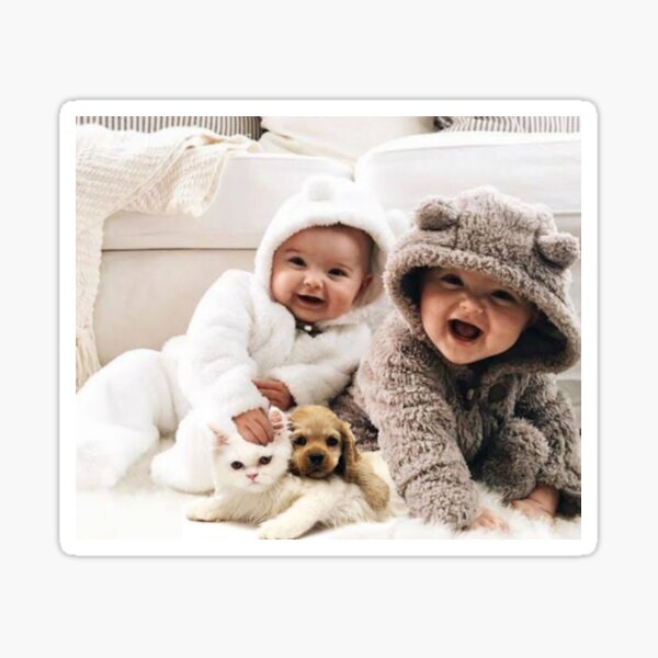 "Four cute friends " Sticker for Sale by Shopwolff | Redbubble