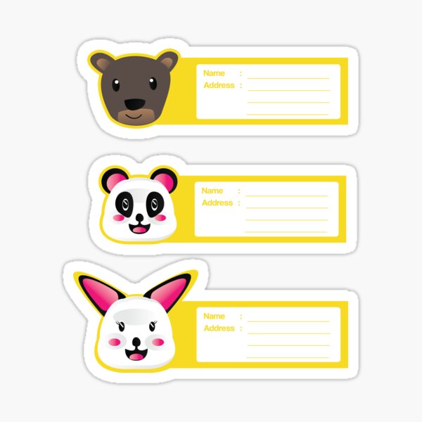 "kids name sticker book" Sticker for Sale by designerbrother | Redbubble