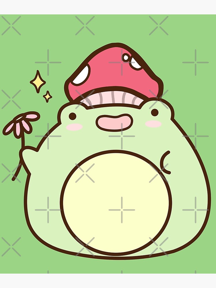 "Frog Cottagecore Froggie Kidcore Cute Japanese Aesthetic Kawaii" Metal ...